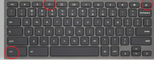 What happens when you press Esc refresh and power button on Chromebook ...