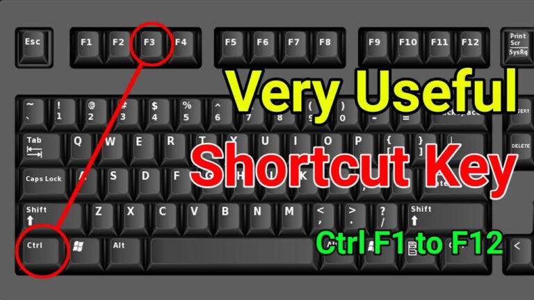 What does Ctrl F12 do? | TechDiy.info