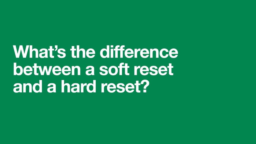 What is difference between reset and hard reset? - TechDIY.info