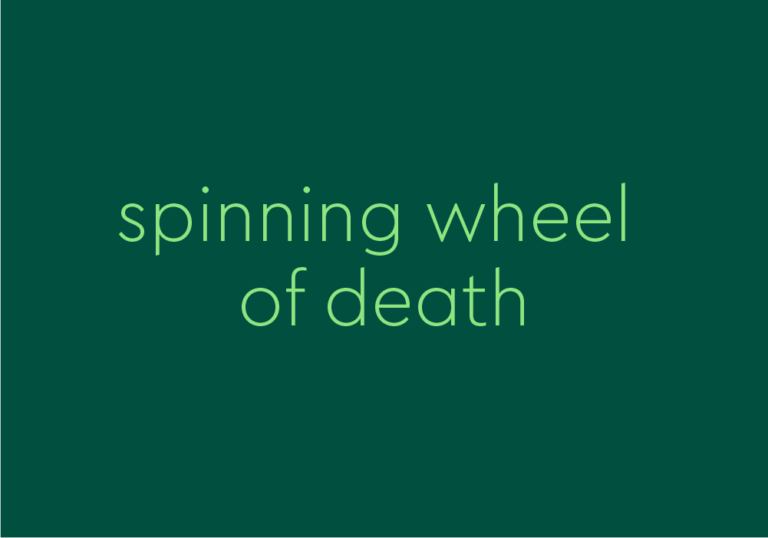 Why is it called the spinning wheel of death?