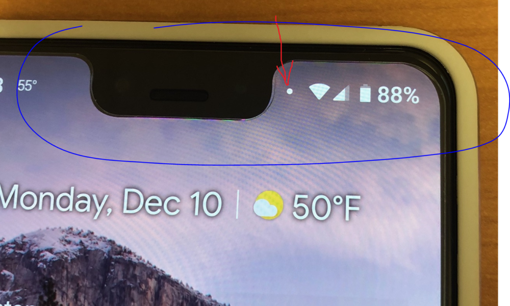 Hvad er den lille prik øverst på min telefon? – TechDIY.info