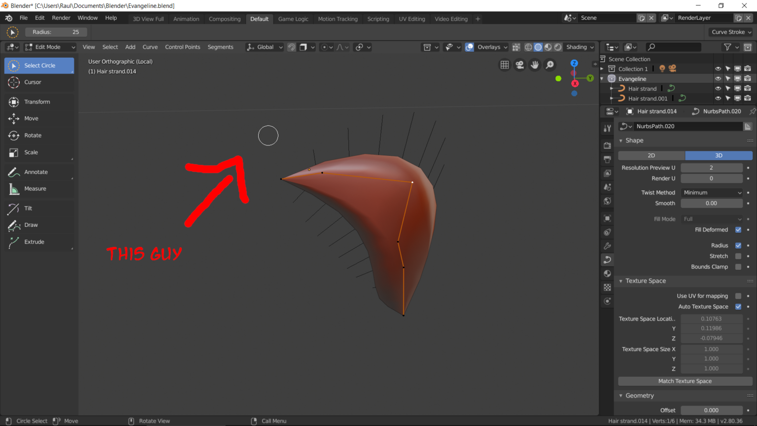 How do I get rid of the blue circle on my cursor?