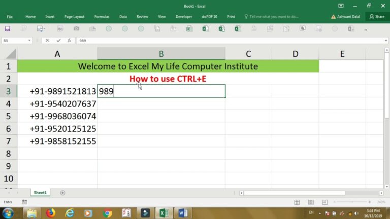Why is Ctrl e not working in Excel? | TechDiy.info