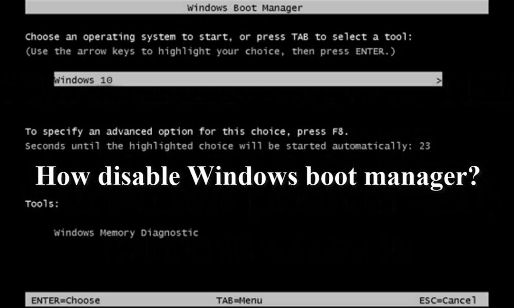 What does the Windows Boot Manager do? - TechDIY.info