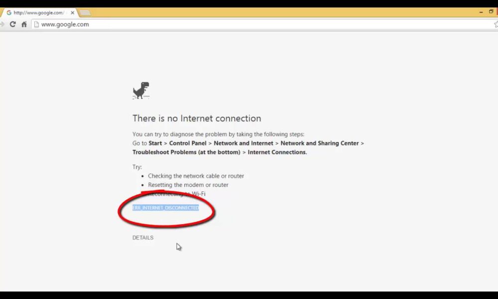 What is err internet disconnected mean? - TechDIY.info