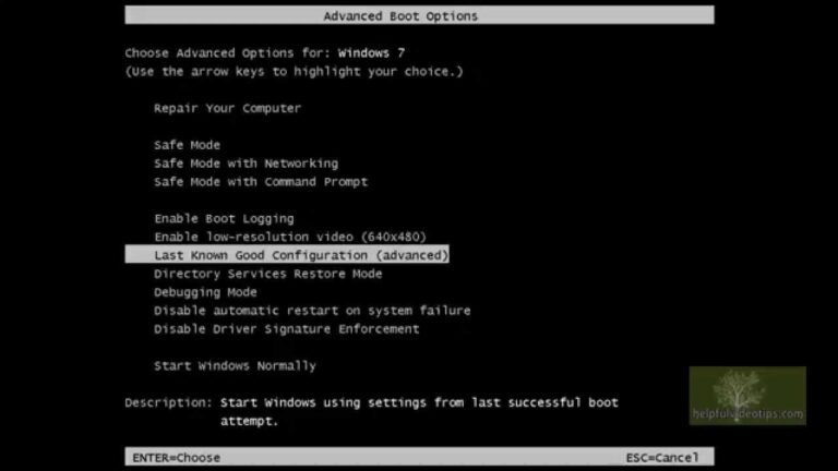 Where is boot options in Windows 7? | TechDiy.info