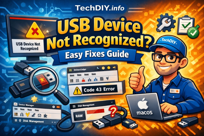 How to Fix USB Device Not Recognized — 4 Fixes That Work (Windows & Mac ...
